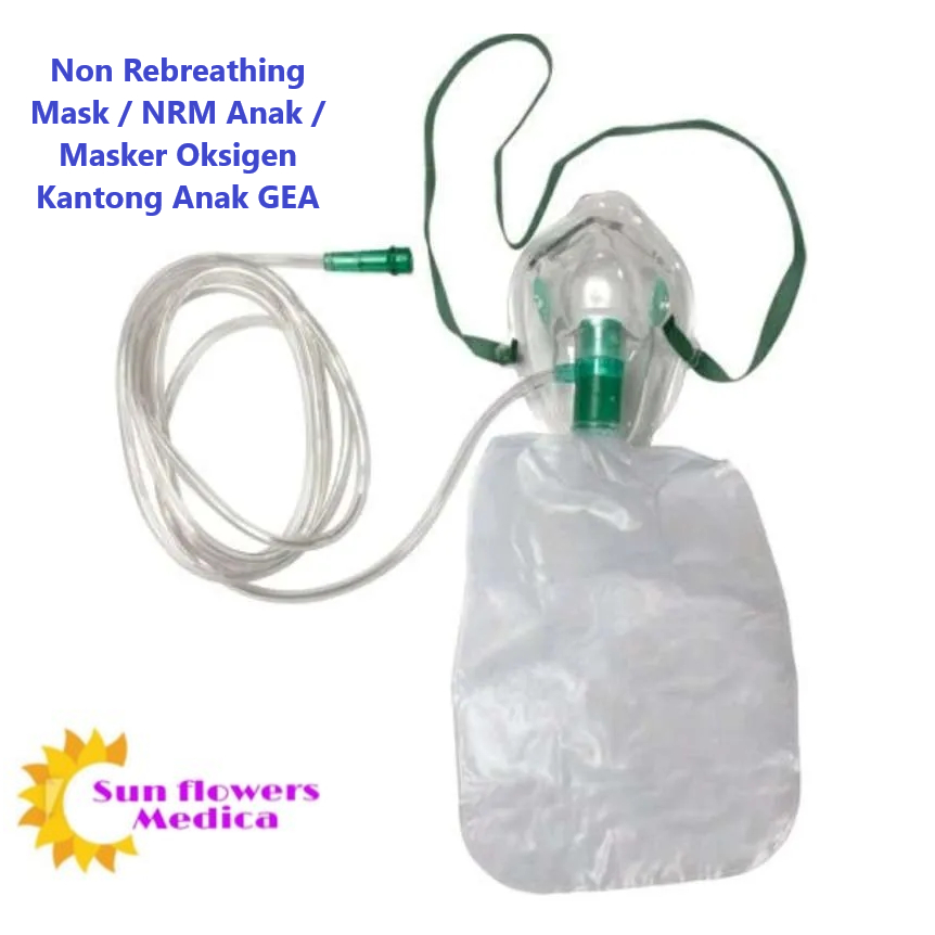 Jual Non Rebreathing Mask / NRM Anak / Masker Oksigen Kantong Anak GEA ...