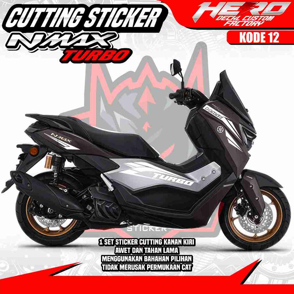Jual 14 CUTTING STICKER NMAX NEO HITAM TURBO 2024 - CUTTING NMAX NEO ...