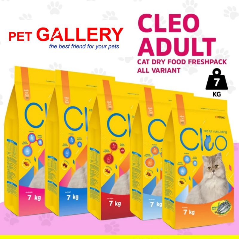 Jual Cleo Dry Cat Food freshack 7kg all varian/Makanan kering Kucing ...