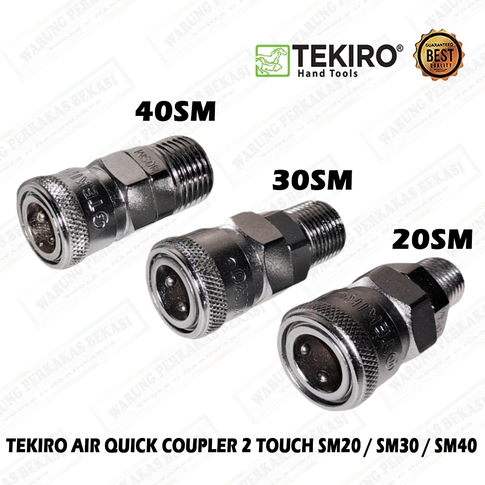 Jual TEKIRO AIR QUICK COUPLER SM20 / SM30 / SM40 sambungan Drat selang Angin kompresor kopler ...