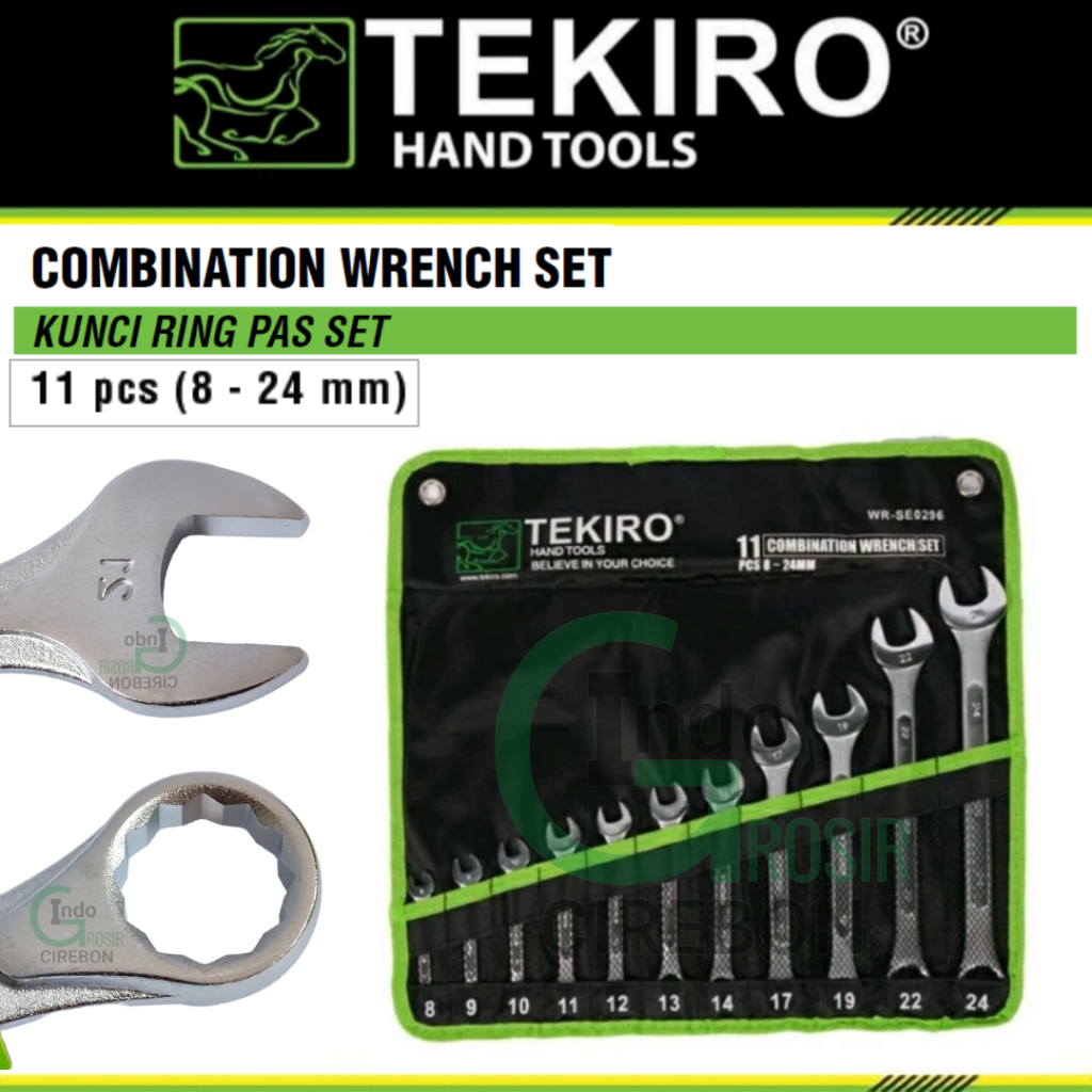 Jual TEKIRO Kunci Ring Pas Set 11 pcs 8-24mm Combination Wrench | Shopee Indonesia