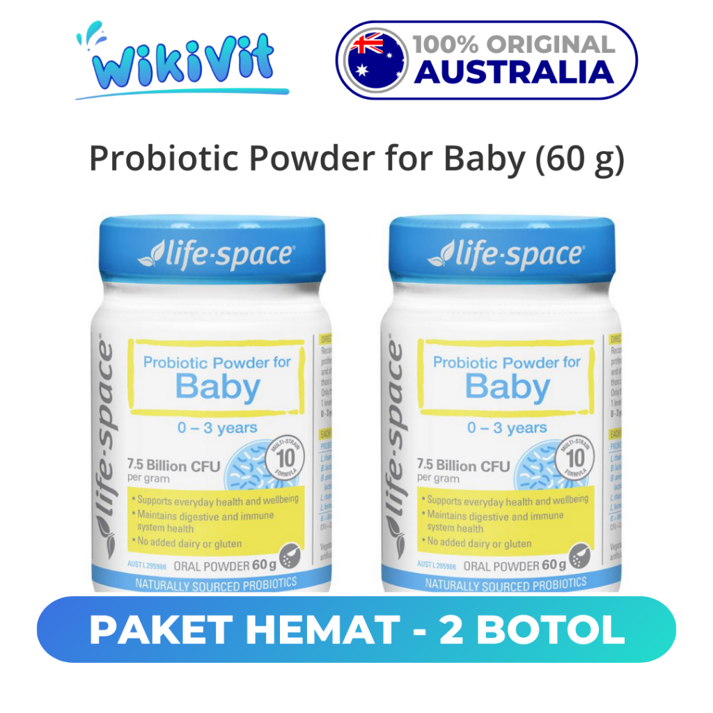 Jual 2 BOTOL | LIFE SPACE Probiotic Powder for Baby 60 g - ORIGINAL ...