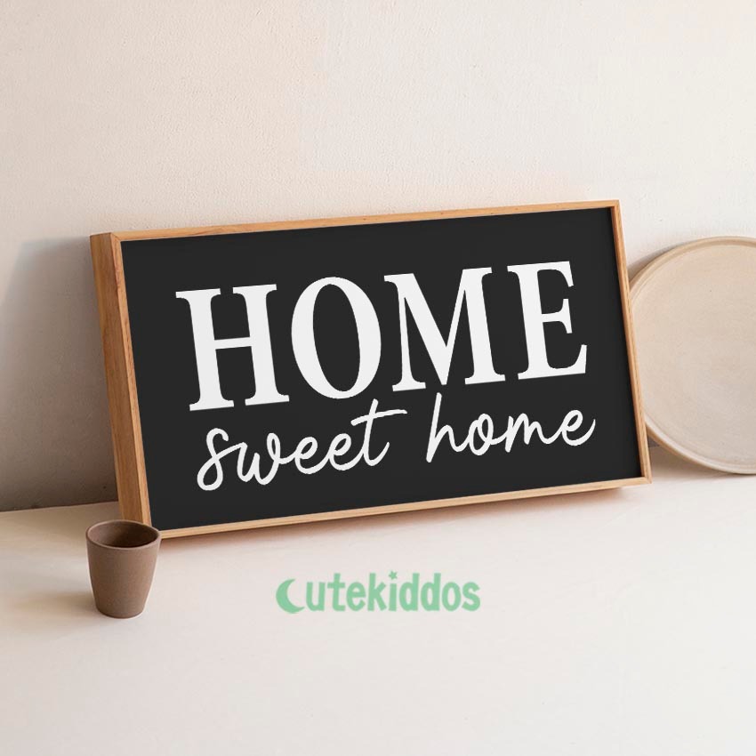 Jual Wall decor pajangan dinding tulisan home sweet home hiasan dinding ...