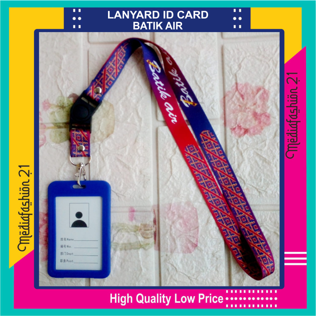 Jual Lanyard Tali Gantungan ID Card Batik Air Free Strap Gantungan HP ...
