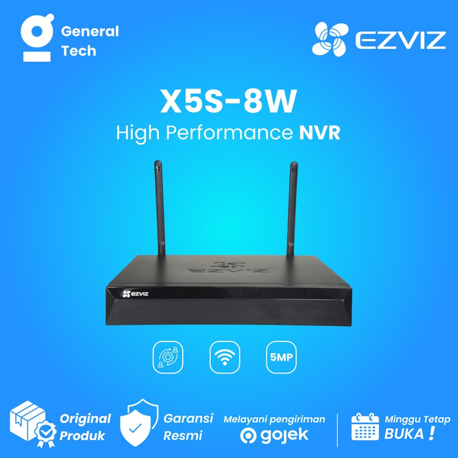 Jual NVR Wireless Ezviz 8 Channel 5 MP X5S | Shopee Indonesia