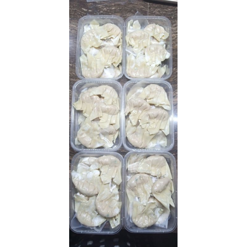 Jual pangsit ayam Frozen/Wonton chicken/rebus/goreng/kulit kotak isi 10 ...