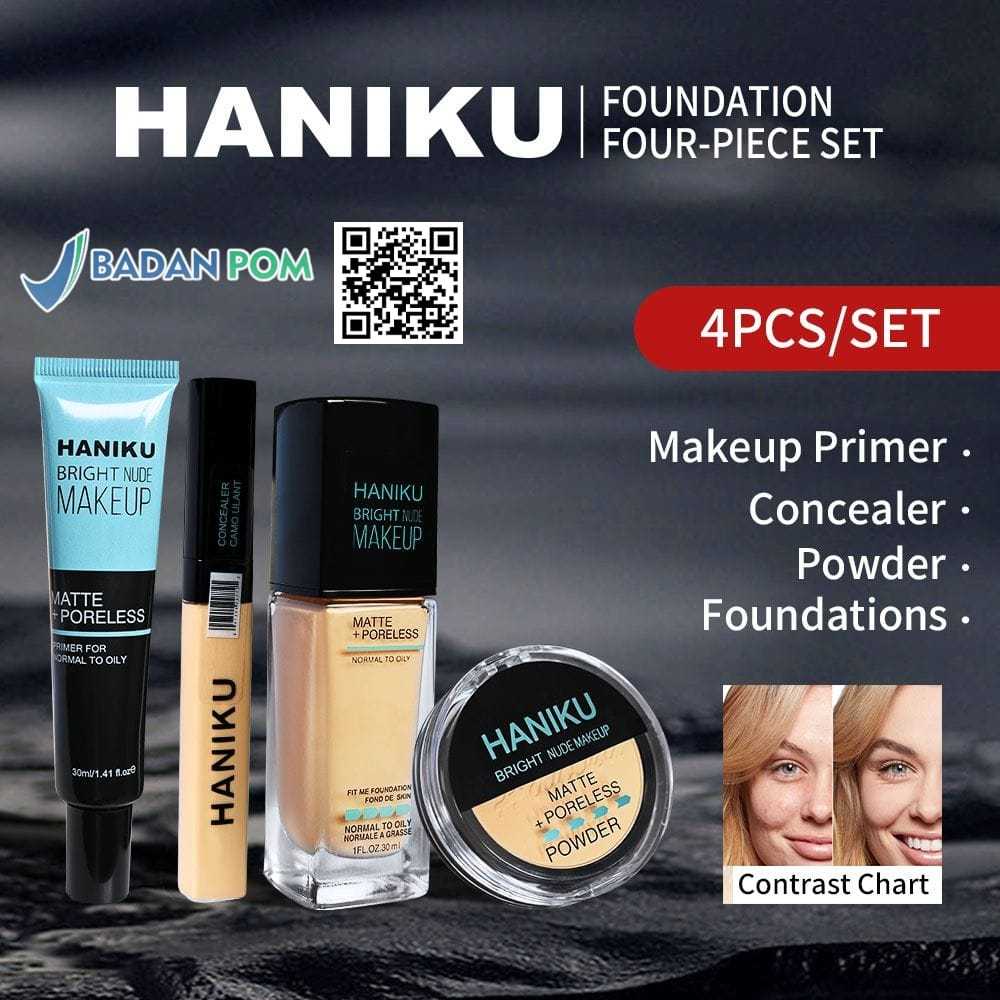 Jual Haniku Make Up Set 4in1 / Paket 4 in 1 Foundation + Concealer ...