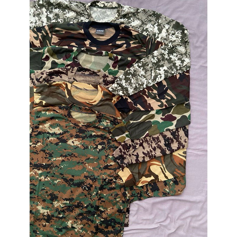 Jual TokoTarana - Kaos Lengan Panjang Doreng/Loreng | Shopee Indonesia