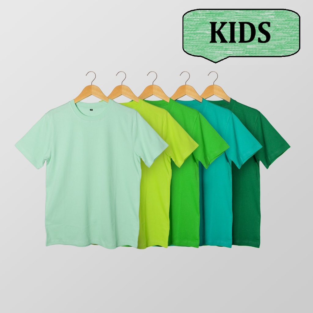 Jual Kaos Polos ANAK LENGAN PENDEK Cotton Combed PREMIUM 30S Reguler Fit Unisex Mint - Hijau ...