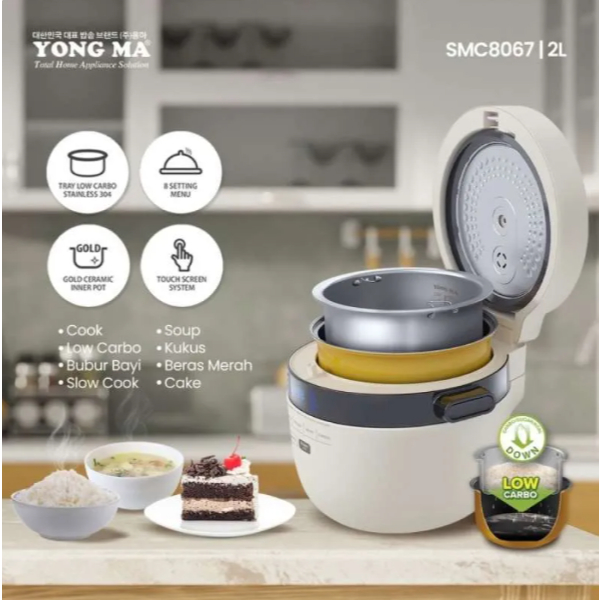 Jual YONG MA SMC8067 Low Carbo Rice Cooker Penanak nasi rendah gula dan ...