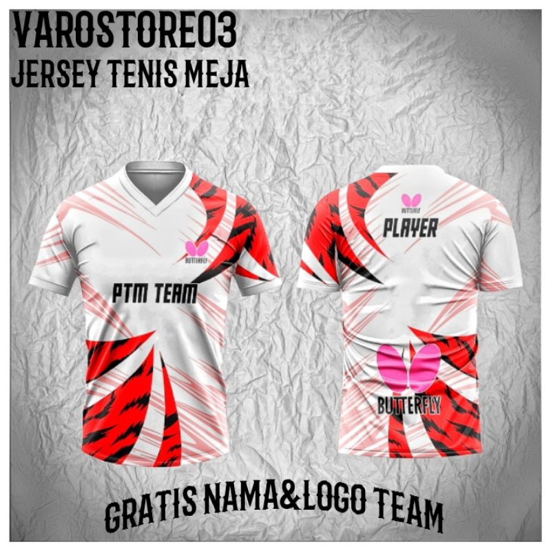 Jual JERSEY TENIS MEJA TERBARU GRATIS NAMA&LOGO TEAM | Shopee Indonesia