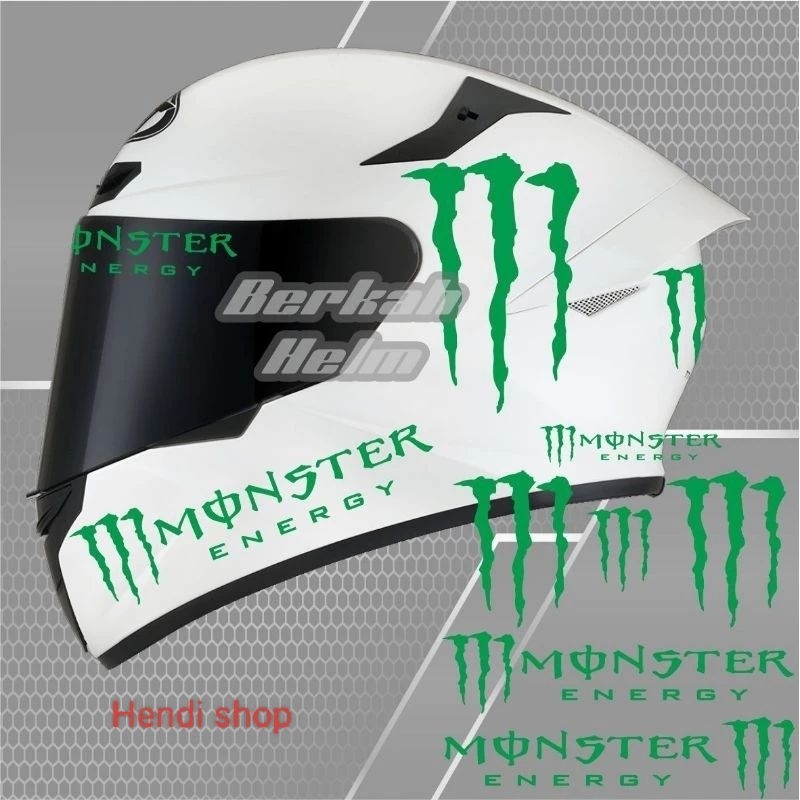 Jual stiker helm monster energi set model cutting | Shopee Indonesia