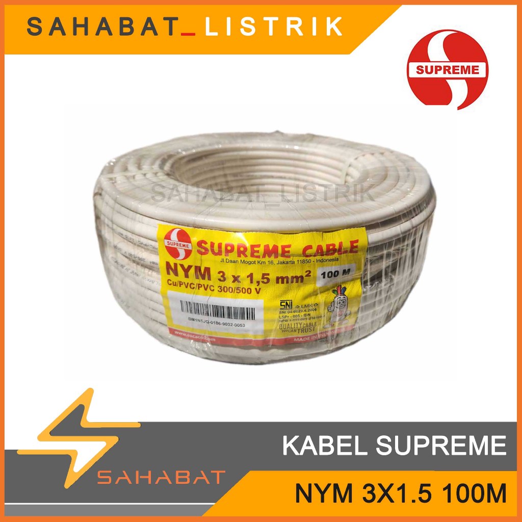 Jual KABEL SUPREME NYM 3X1.5 100M (Instant) | Shopee Indonesia