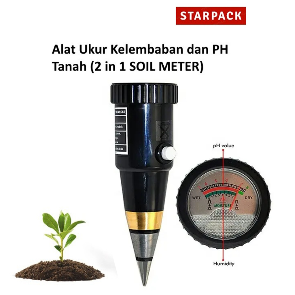 Jual Alat Ukur Kelembaban Tanah Soil Moisture PH Meter Tester VT05 ...
