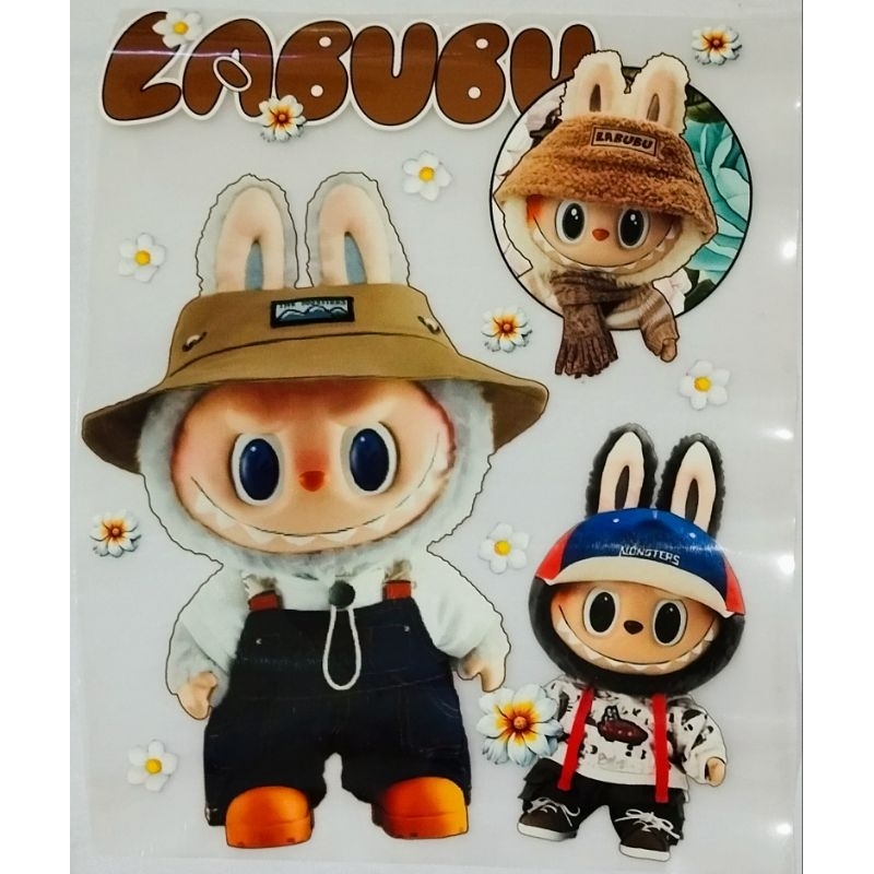 Jual STIKER LABUBU/SABLON SETRIKA LABUBU 19X24 CM / SABLON DTF KUALITAS ...