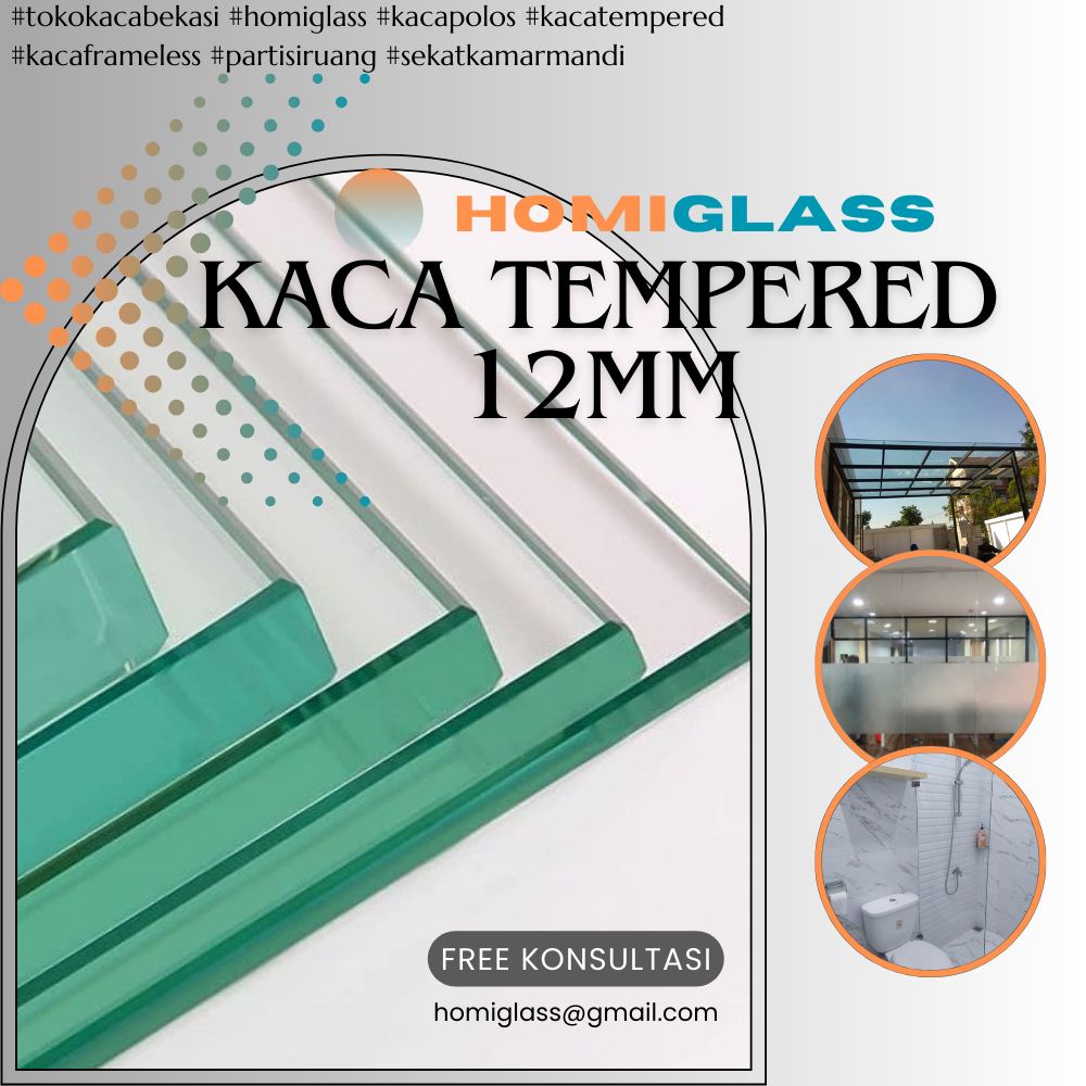 Jual Kaca Tempered 12mm Custom Bekasi Jabodetabek | Shopee Indonesia