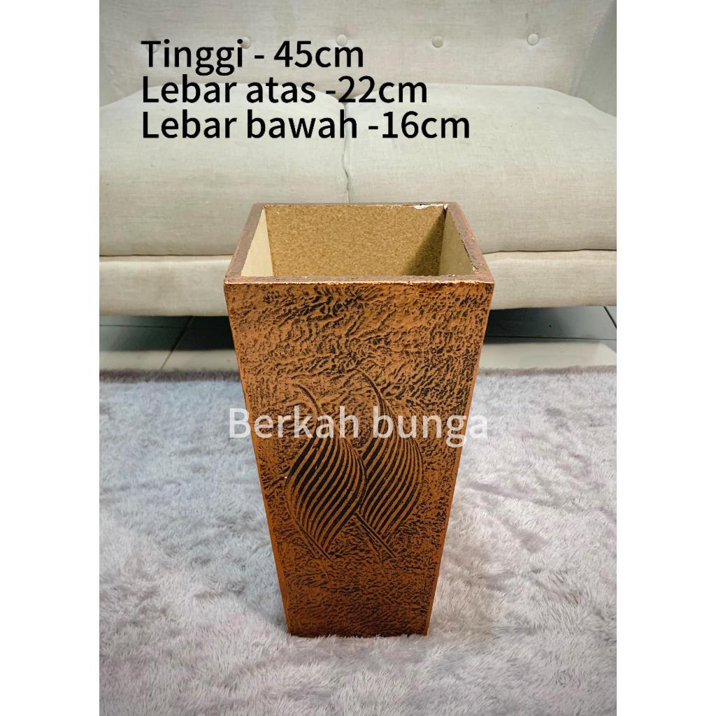 Jual Pot kayu 45cm- pot tembaga- pot pohon plastik- pot pohon ...