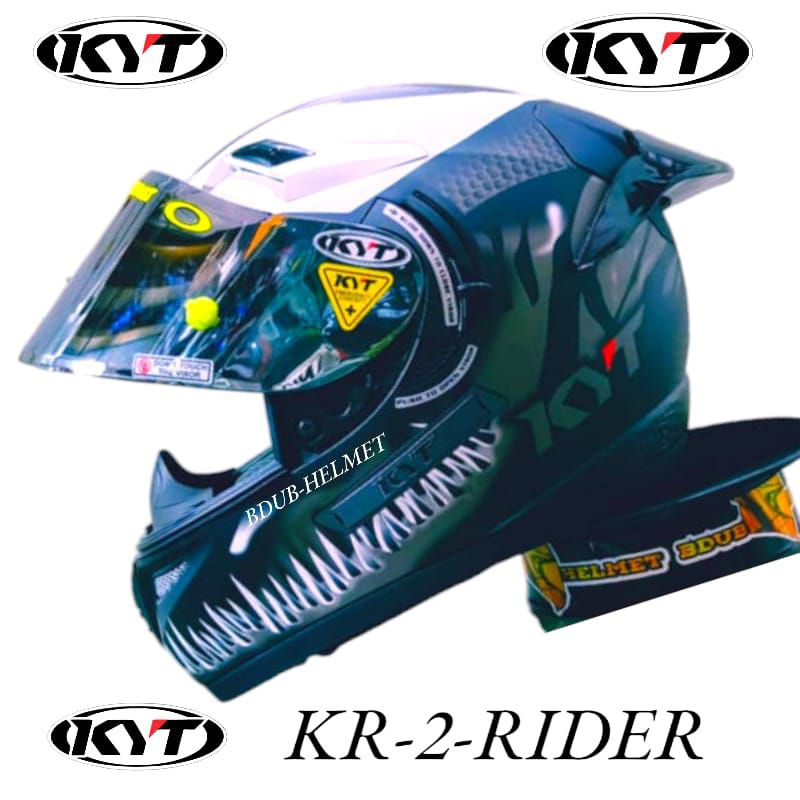 Jual Helm KYT K2 rider edisi Marvel venom paket ganteng original KYT ...