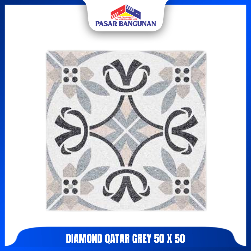 Jual Diamond Keramik Qatar Grey 50x50 | Shopee Indonesia