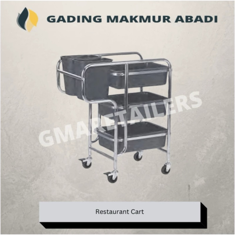 Jual Trolley Restaurant Cart / Trolley Piring Kotor untuk Restoran ...