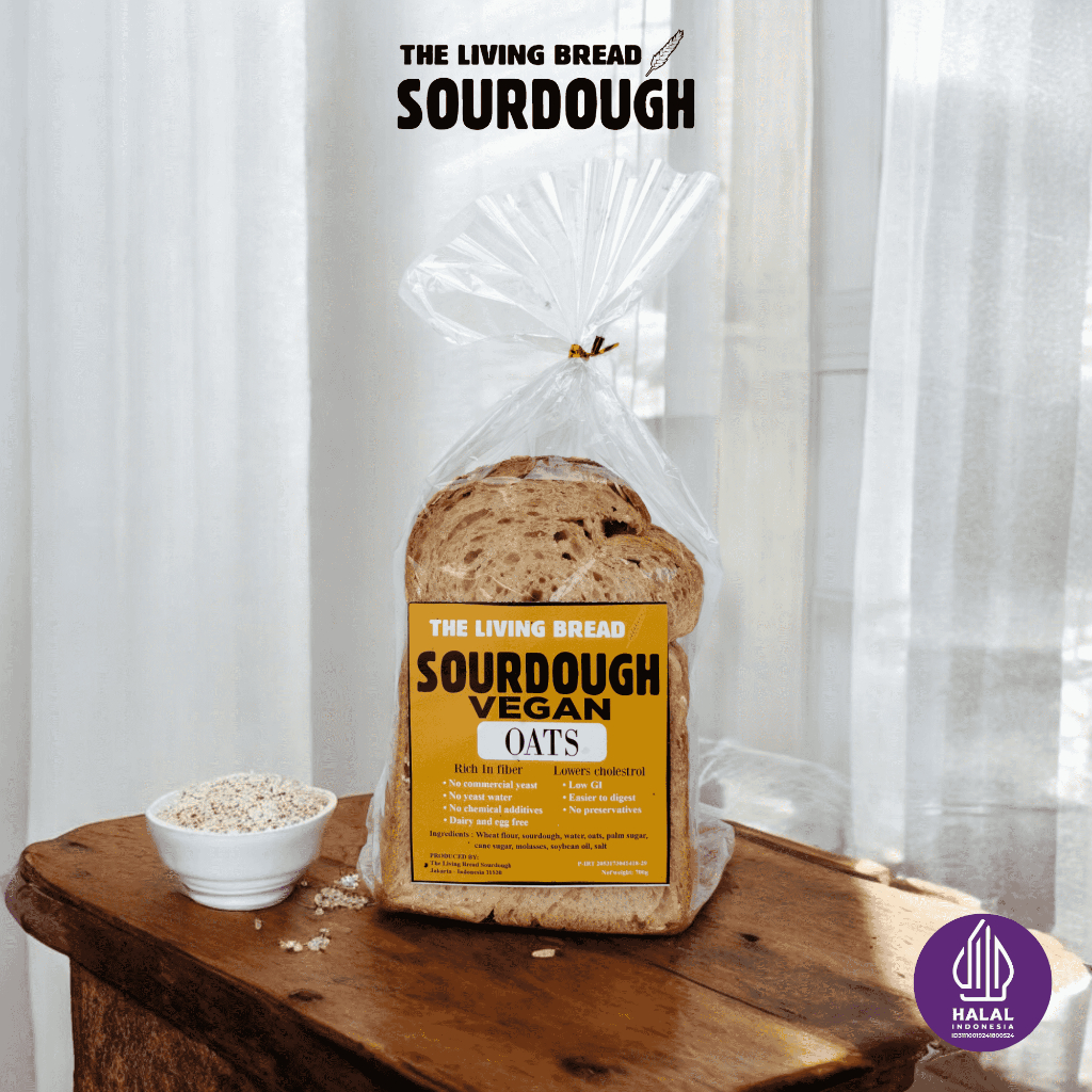 Jual Roti Sourdough Oats Vegan The Living Bread | Shopee Indonesia
