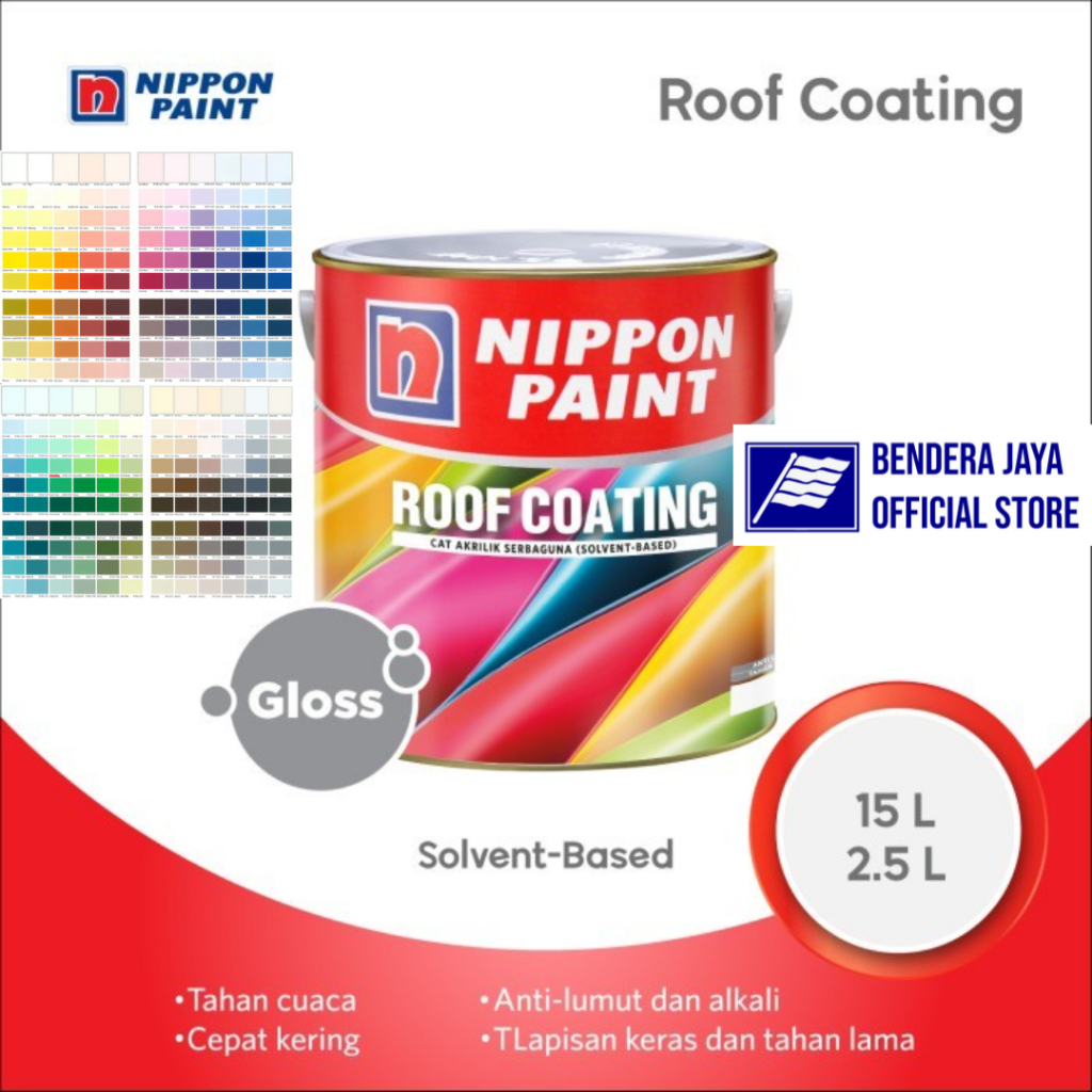 Jual Nippon Roof Coating 2,5 Liter ( Untuk genteng, besi, beton, asbes ...
