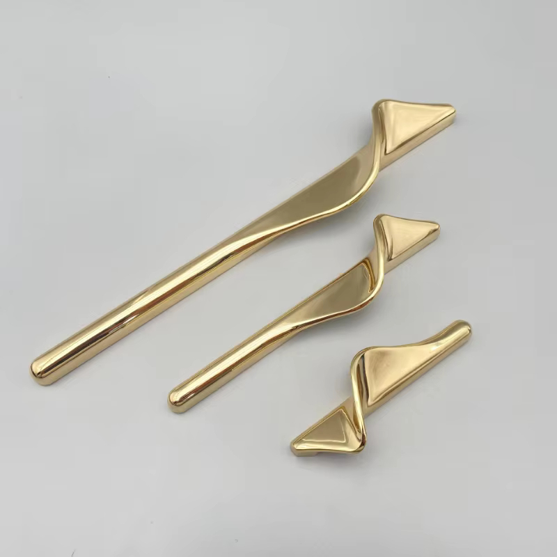 Jual Gold Wavy Elegant Aluminum Handle - Tarikan Gagang Lemari Laci ...