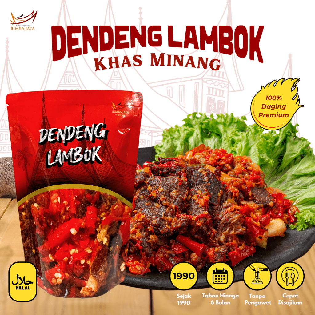 Jual Dendeng Lambok Padang Pedas Balado Basah Daging Sapi Frozen ...