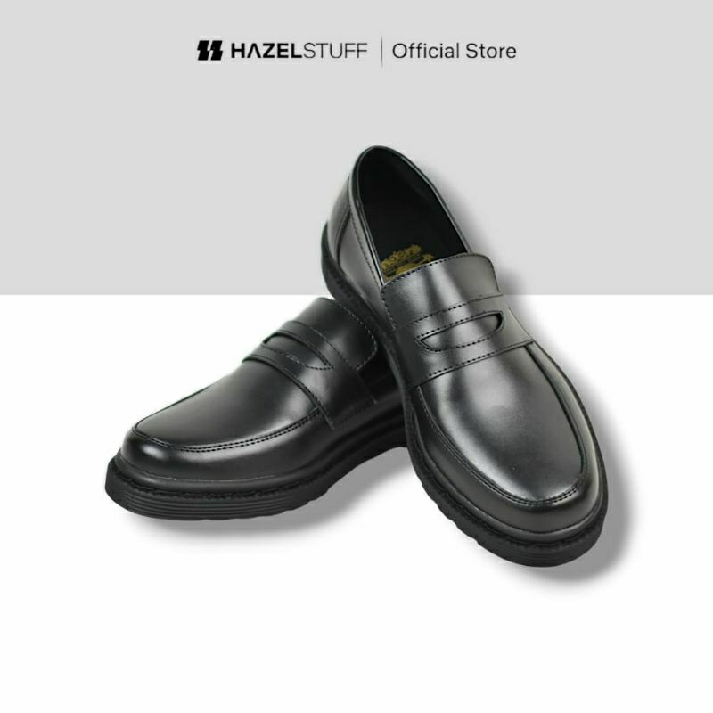 Jual Hazel Stuff I Sepatu Formal Pria I Rebel Full Black | Shopee Indonesia