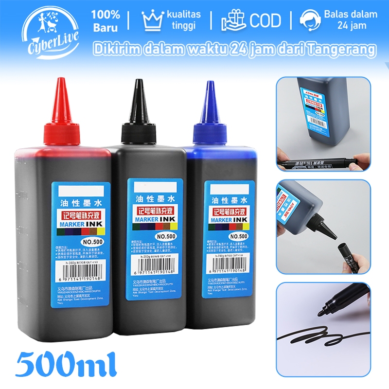 Jual 500ml Tinta Spidol Permanen Refill Tinta Spidol Permanent Tinta ...