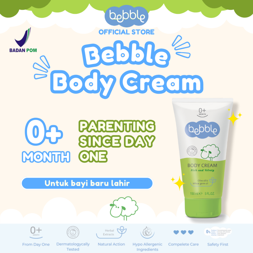 Jual Bebble Body Cream l Pelembab Badan Bayi | Shopee Indonesia