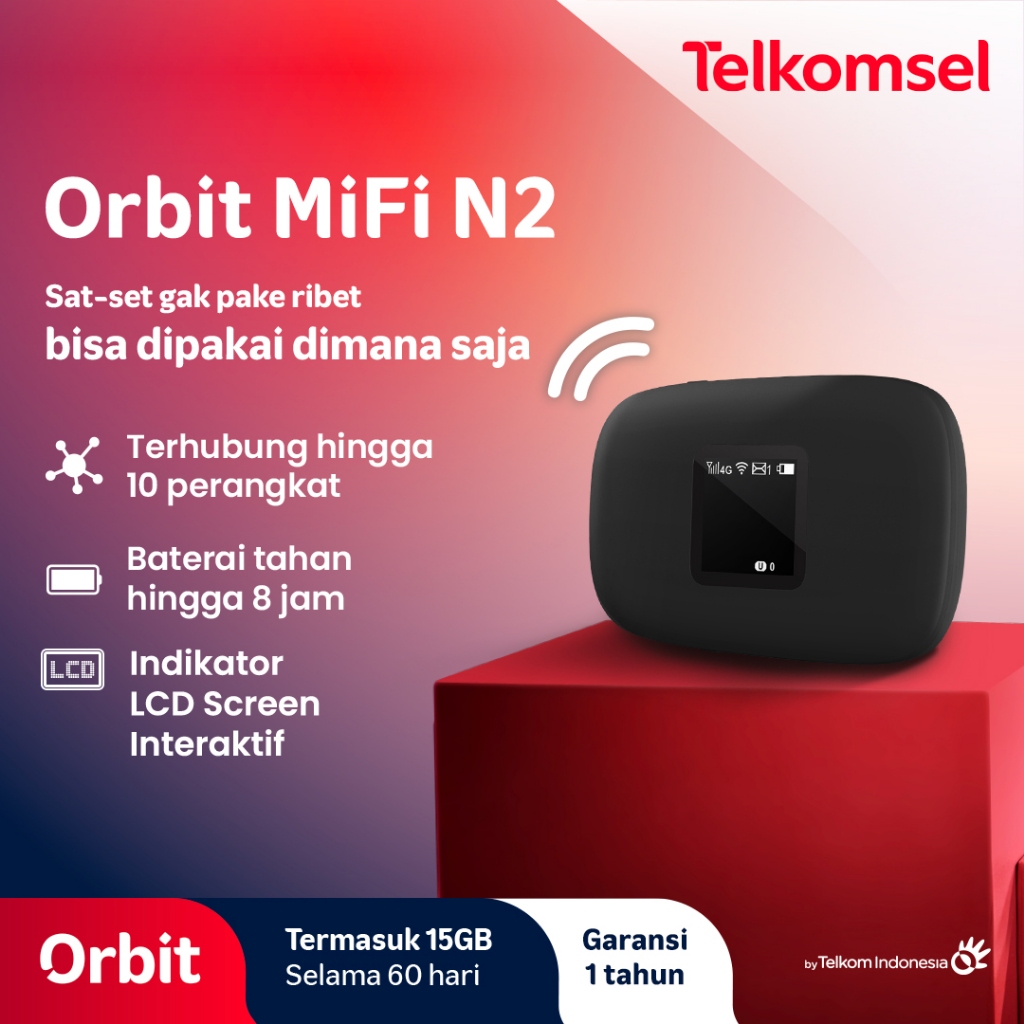Jual Telkomsel Orbit Mifi N2 Portable Modem Wifi 4G High Speed Bonus ...