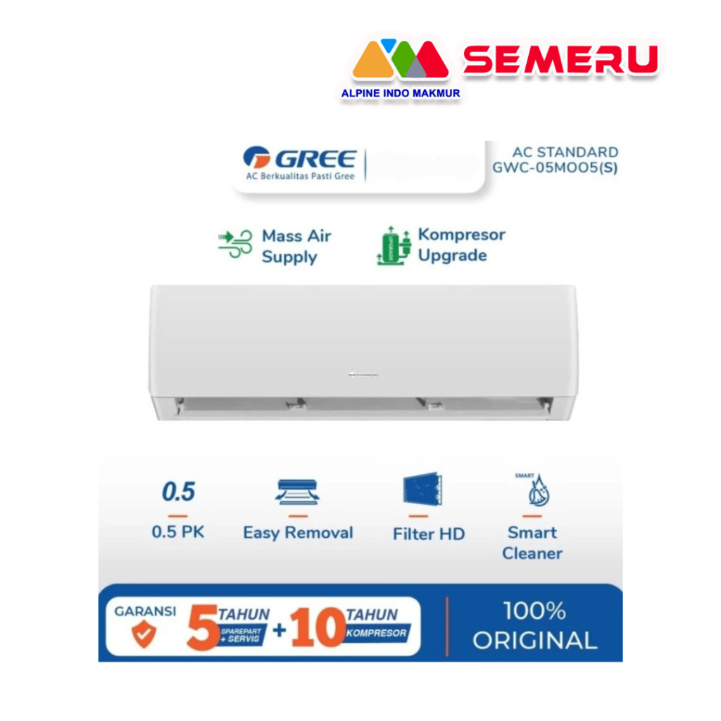 Jual ~GREE AC STANDARD R-32 / 0.5 PK GWC-05M005S | Shopee Indonesia