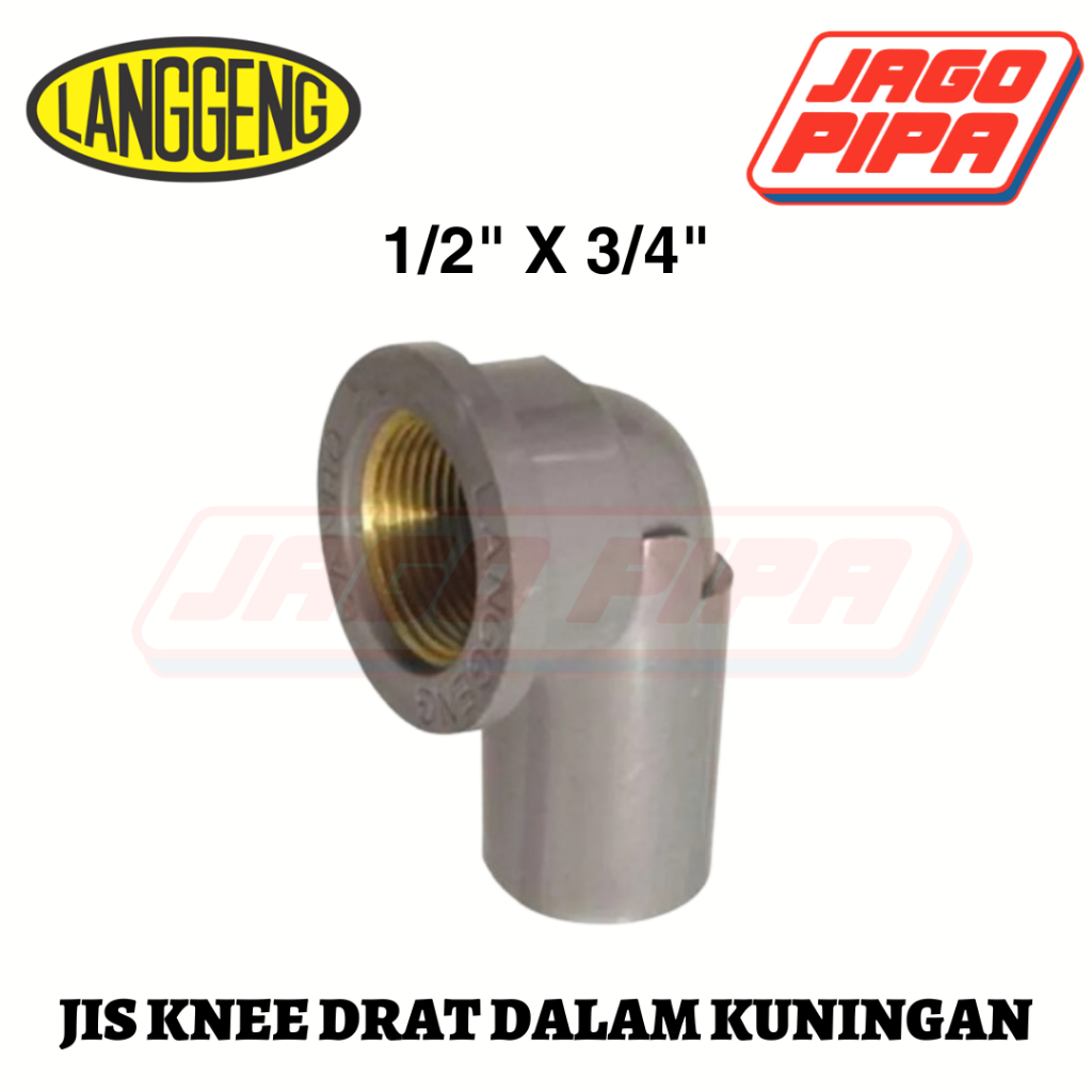 Jual Langgeng Knee Drat Dalam Kuningan 1/2 x 3/4 Inch AW JIS 1/2" x 3/4" KDD Faucet Elbow Metal ...