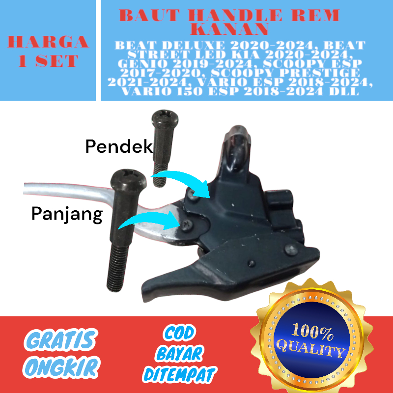 Jual Baut Handel Rem Vario CBS Kiri (Harga Per 1 set ) - Baud Handle Hand Rem Brake Vario 125 ...