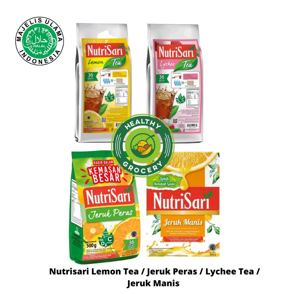 Jual NutriSari Jeruk Peras Powder Refill 500gr / / NutriSari Lemon Tea ...