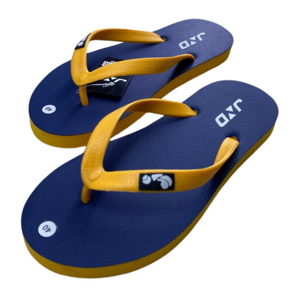 Jual JND® - Sandal Jepit Kombinasi Warna Navy-Kuning Anak dan Dewasa ...