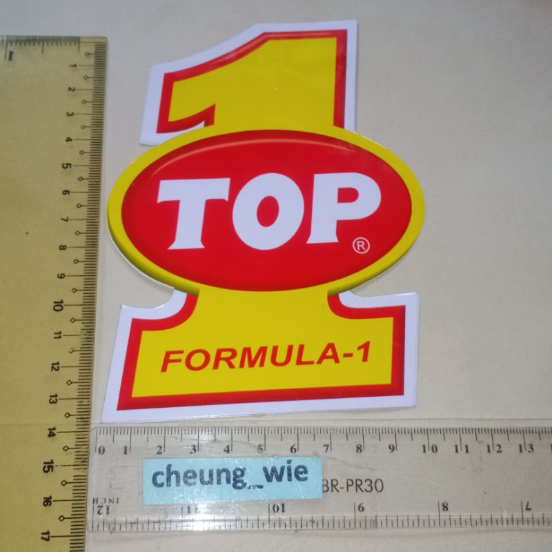 Jual stiker / Sticker Logo Top1 Oil Formula1 1bh | Shopee Indonesia