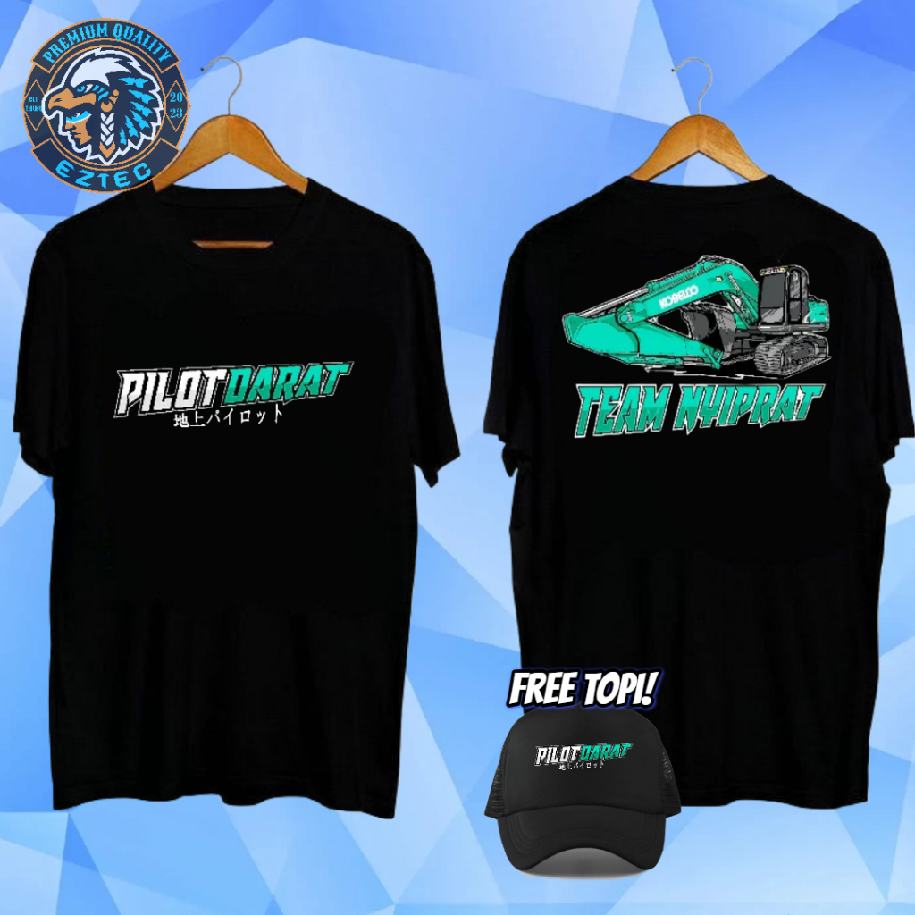 Jual KAOS DESAIN SABLON EXCAVATOR TEAM NYIPRAT SABLON PREMIUM FREE TOPI ...