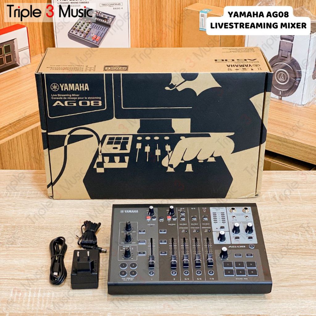Jual Yamaha AG08 8-channel Mixer USB Interface Streaming Live podcast mixer | Shopee Indonesia