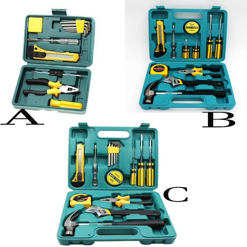 Jual Tool Box Set Perkakas Palu Tang Obeng Kunci Pas Kunci L Palu Tang ...