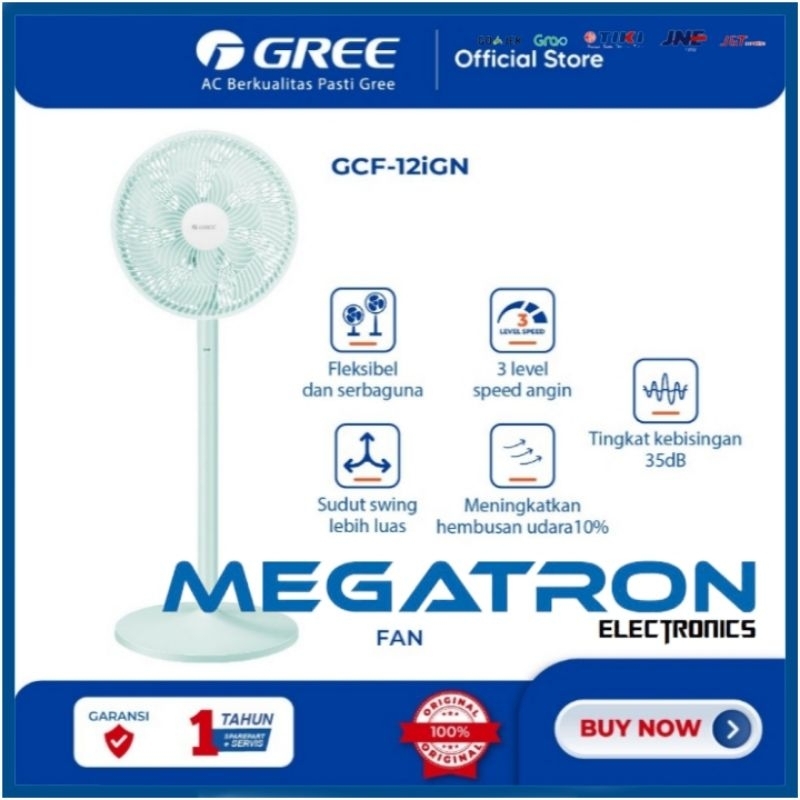 Jual Kipas Angin Gree GCF 12 IGN | GCF 14 IGN Wind Green Fan | Shopee ...