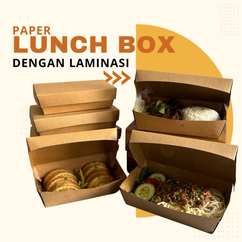 Jual Paper Lunch Box / Bento ukuran M dengan laminasi | Shopee Indonesia