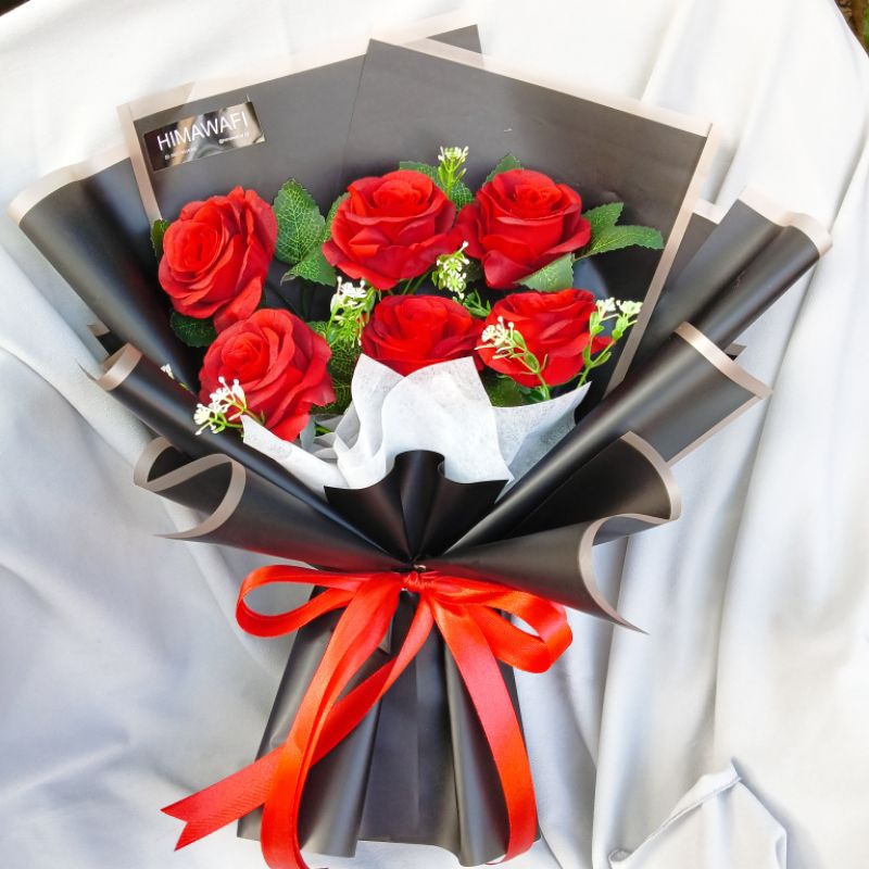 Jual Buket bunga mawar artificial buket lamaran wisuda tunangan ...