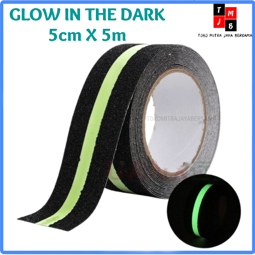 Jual Glow In The Dark Anti Slip Tape Lakban Anti Licin Stiker Lantai Tangga 5Cm X 5Meter Safety ...