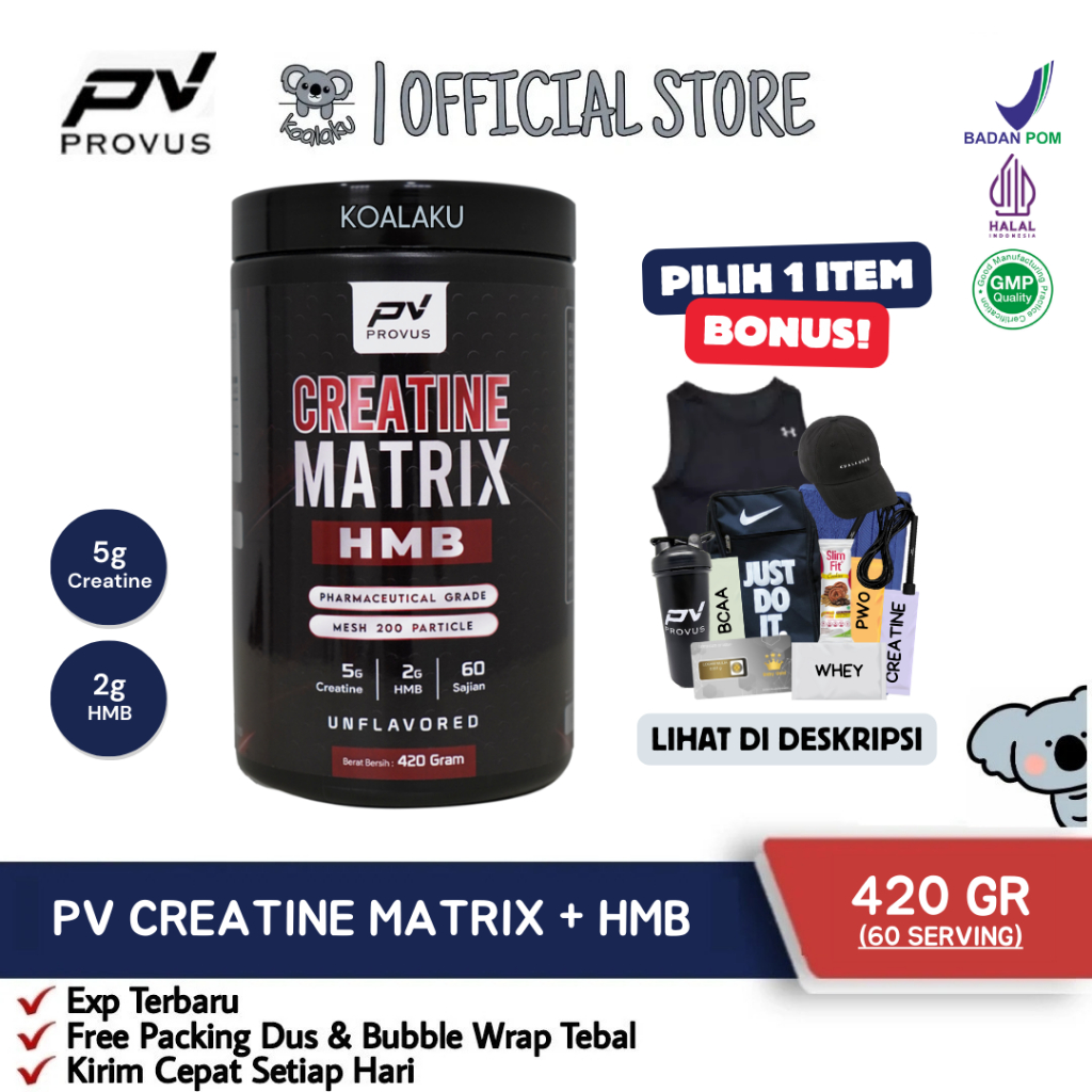 Jual Provus Creatine Matrix HMB 420 gram 60 serving 300 gram 120 gram ...