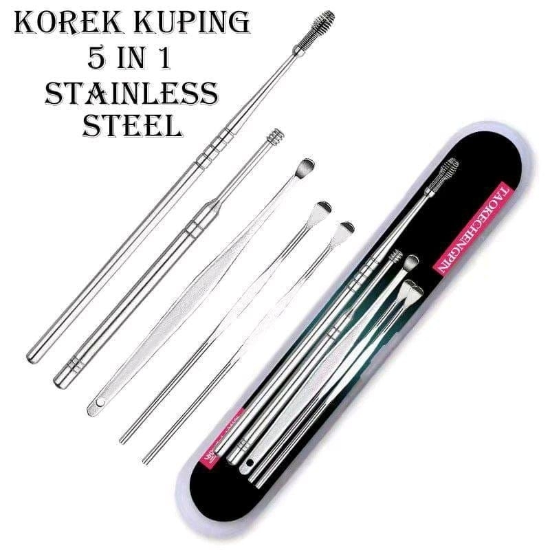 Jual Alat Korek Kuping Telinga Pembersih Kotoran Ear Wax Stainless ...