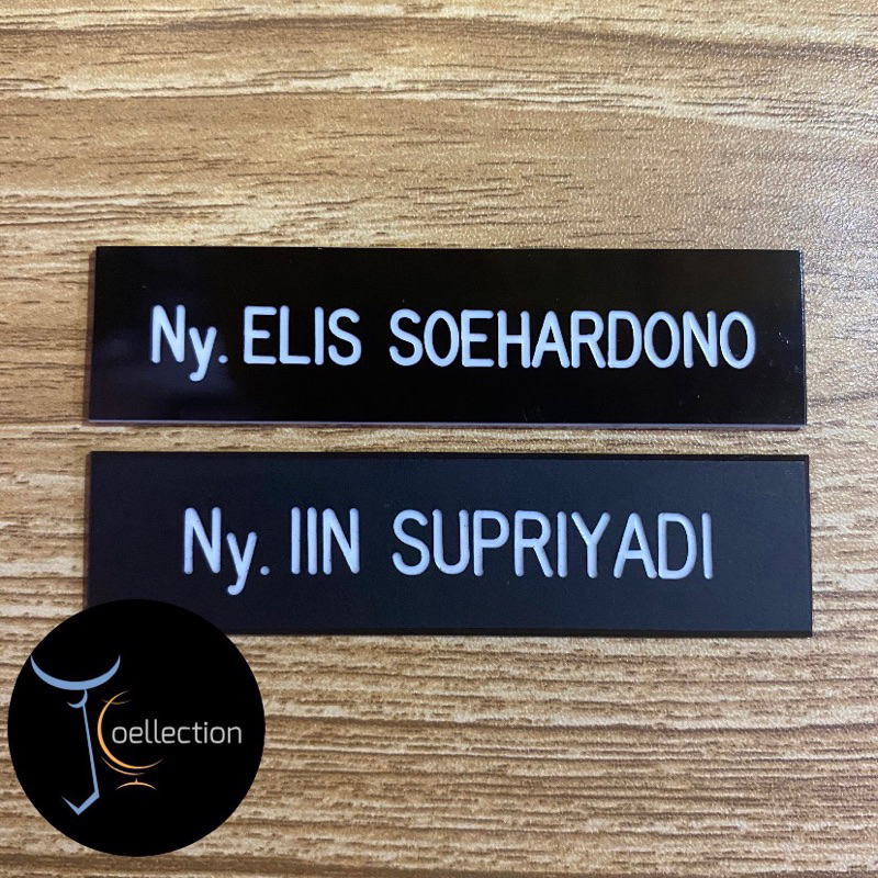 Jual Papan Nama/nametag PERSIT terbaru dof belakang putih dan glossy ...