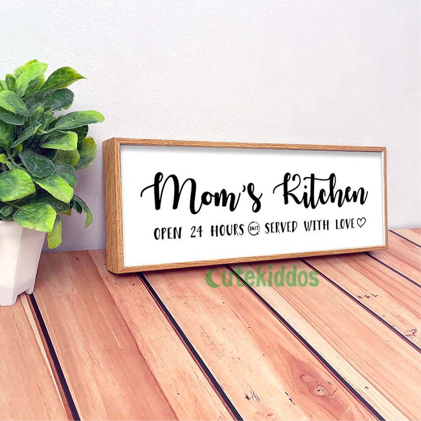 Jual Hiasan Dinding Dekorasi Dapur Mom's Kitchen Sign Poster Ruang ...