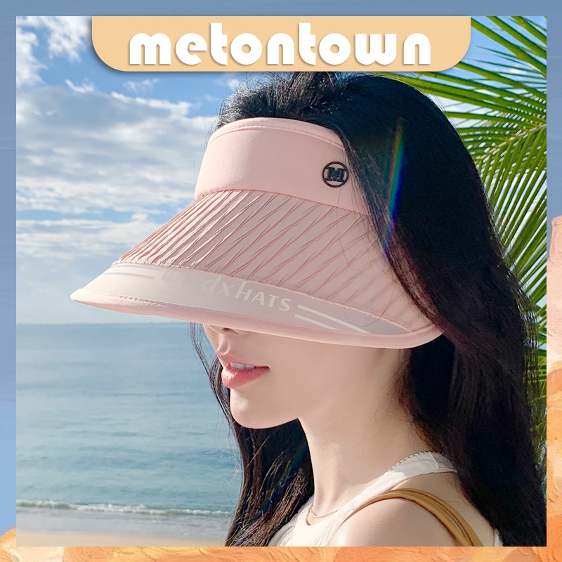 Jual Metontown - Topi Visor Wanita Gaya Simple Topi Pantai Fashion ...